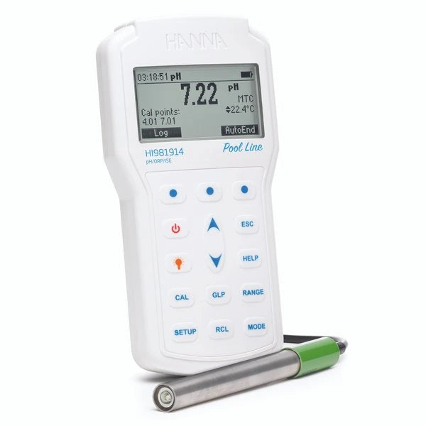 HI981914: Pro Pool & Spa pH/ORP/ISE Meter | Hanna Instruments — Blue ...